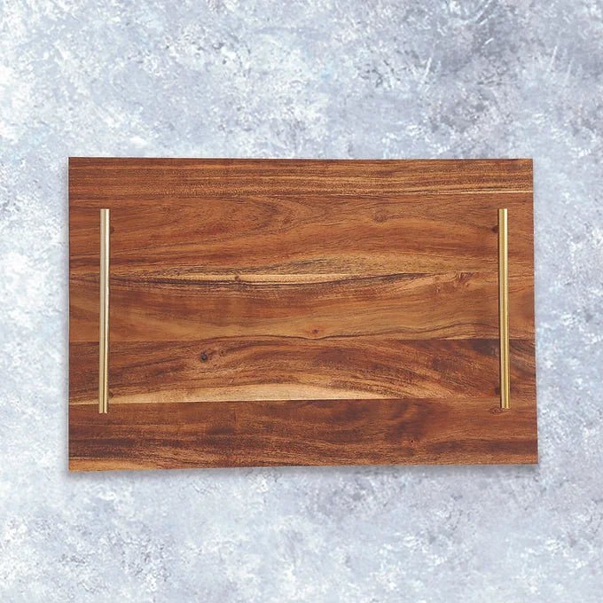 Yuri Platter With Golden Handles – iCraftHomeDecor