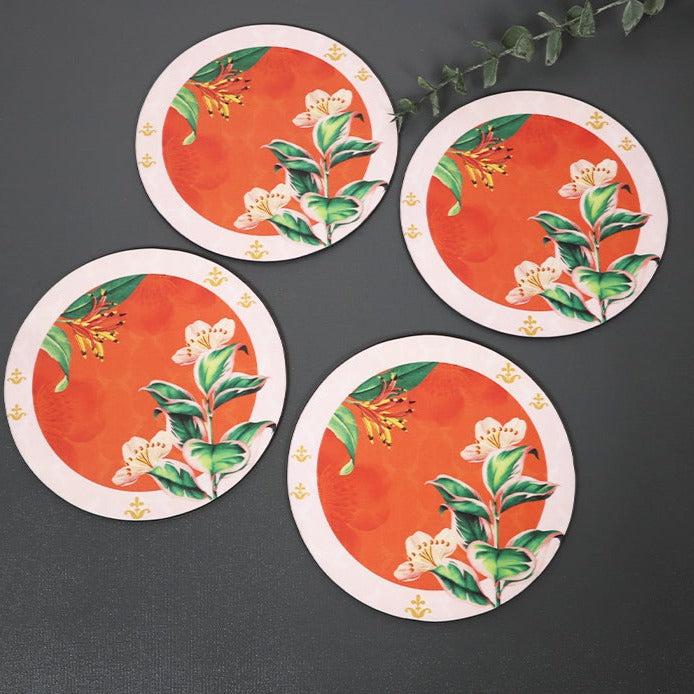 Orange Series Round Trivets | Trivets for Dining Table in India